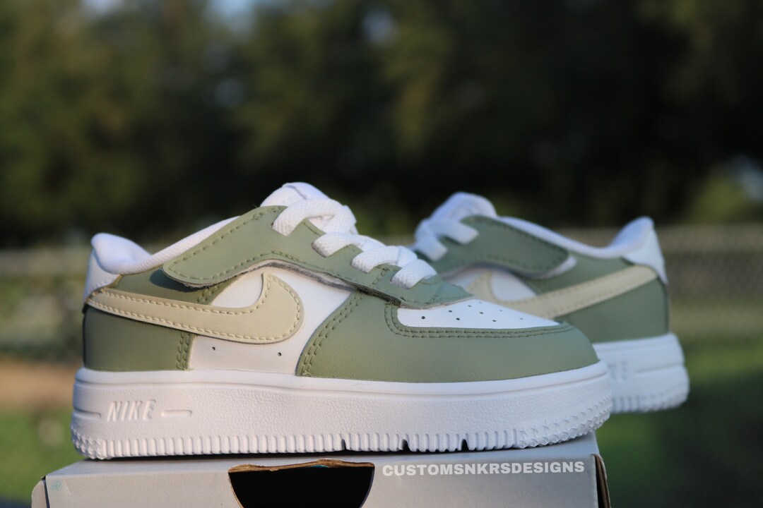 Olive Green AF1 | ‘easy On’ Toddler AF1 | Free US Shipping | Please ...
