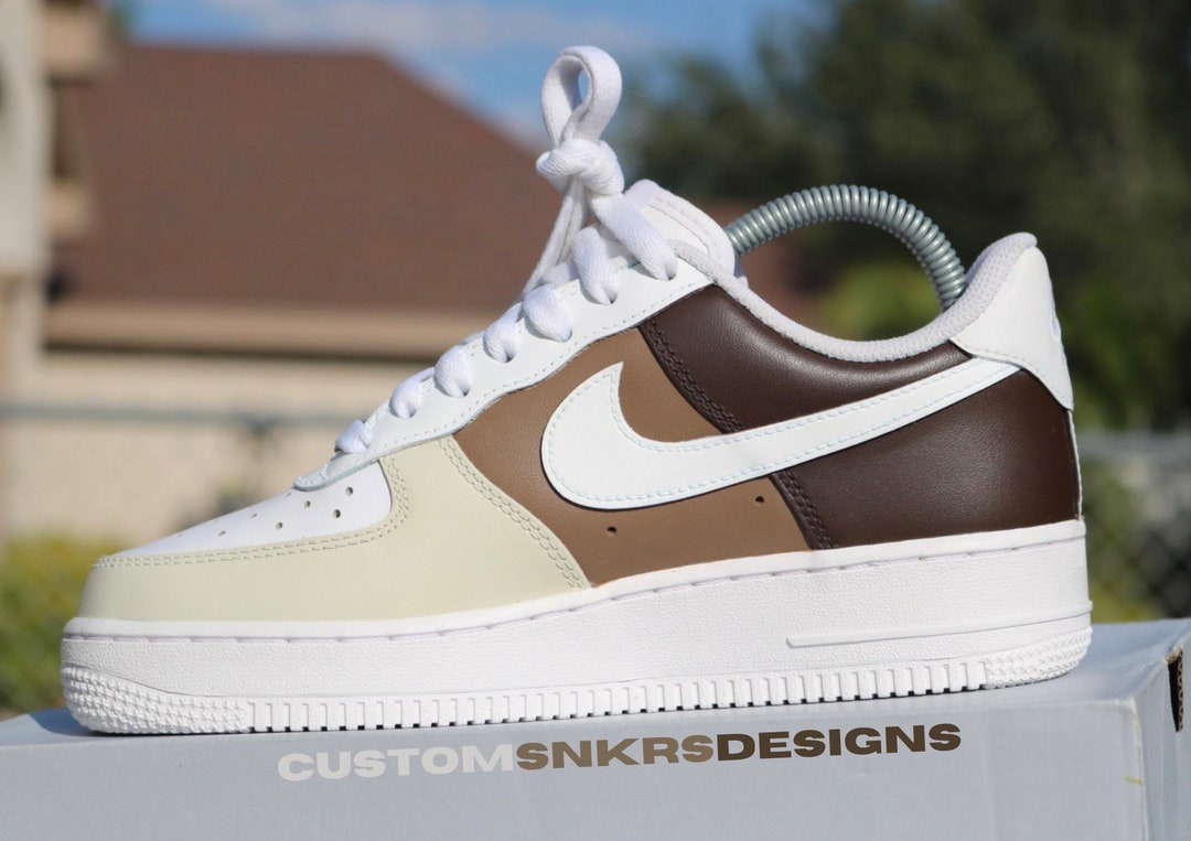 Custom Brown Color Way 2.0 | Mocha X Vanilla Af1 |FREE US SHIPPING ...