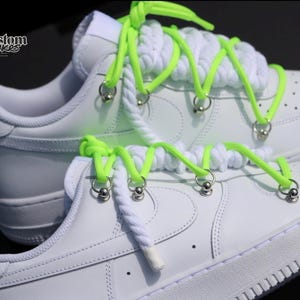 Custom AF1, Rope Laces Af1 , Rope Laces With Overlapping Laces, Personalized AF1 With Rope Lace ...