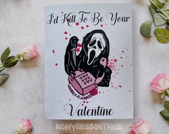 Ghostface Valentines Day Card - Etsy