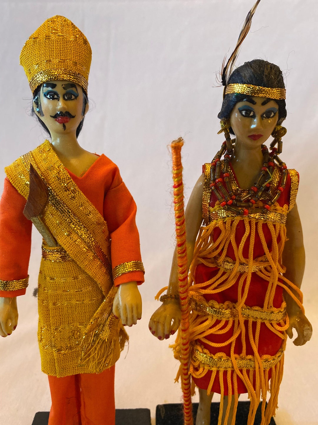 135 East Indian Man Woman Plastic Figurines 9 - Etsy