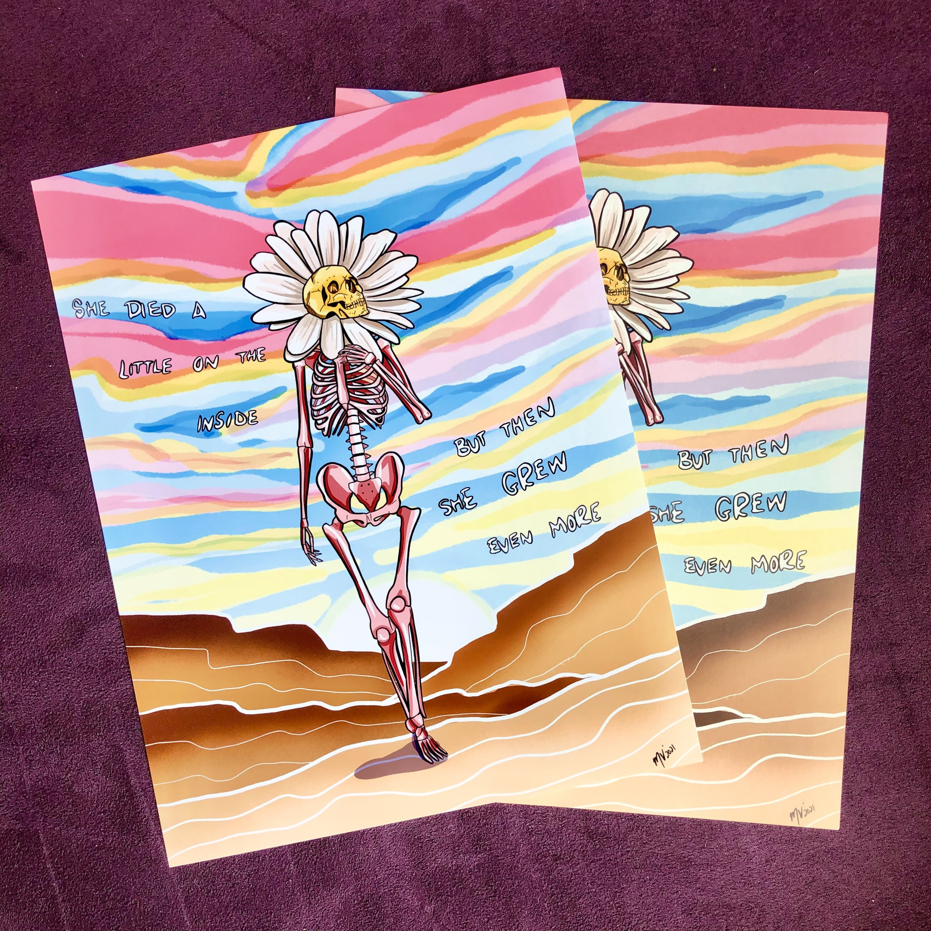Funky Inspirational Skeleton Print - Etsy