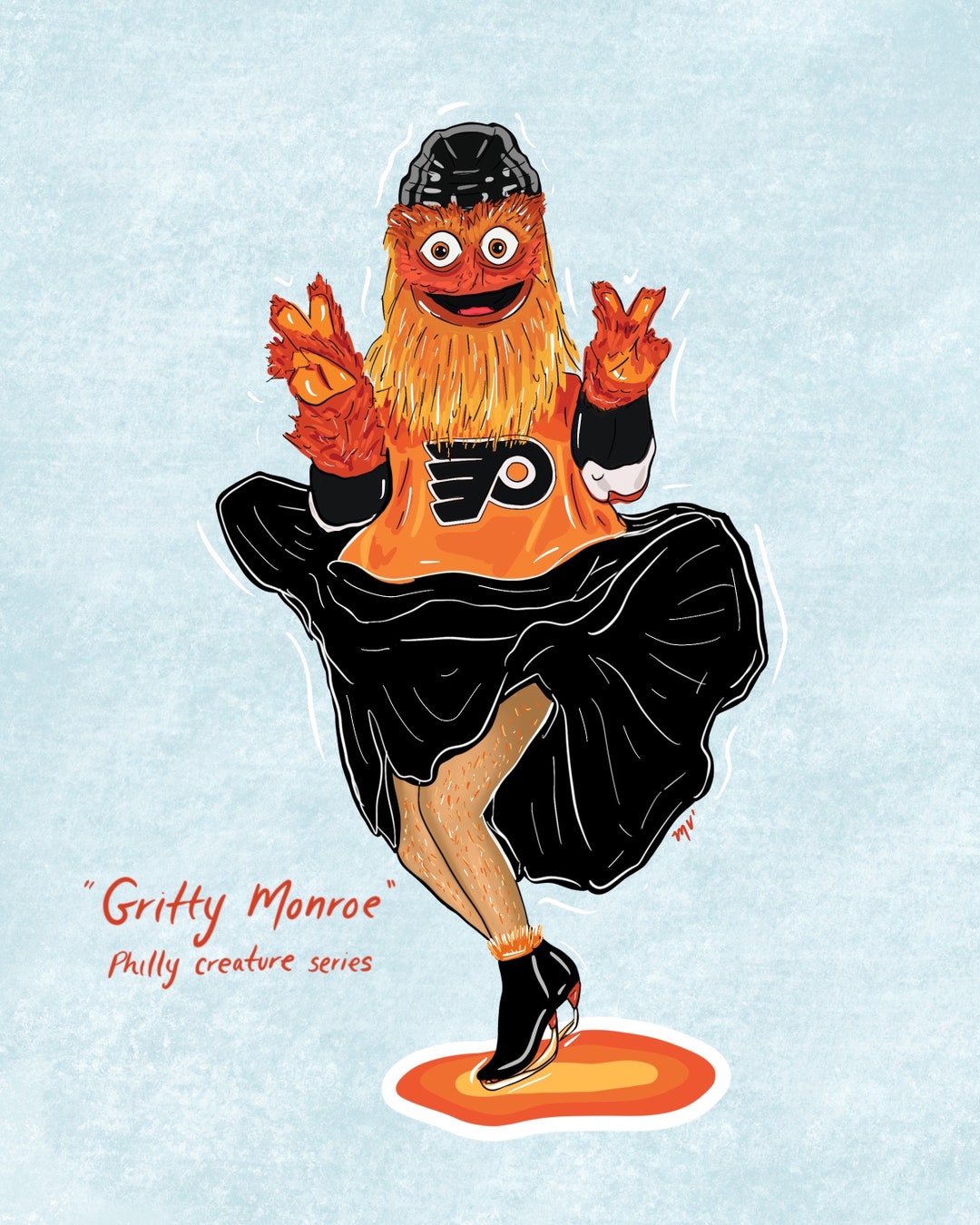 Philly Gritty Flyers Print - Etsy