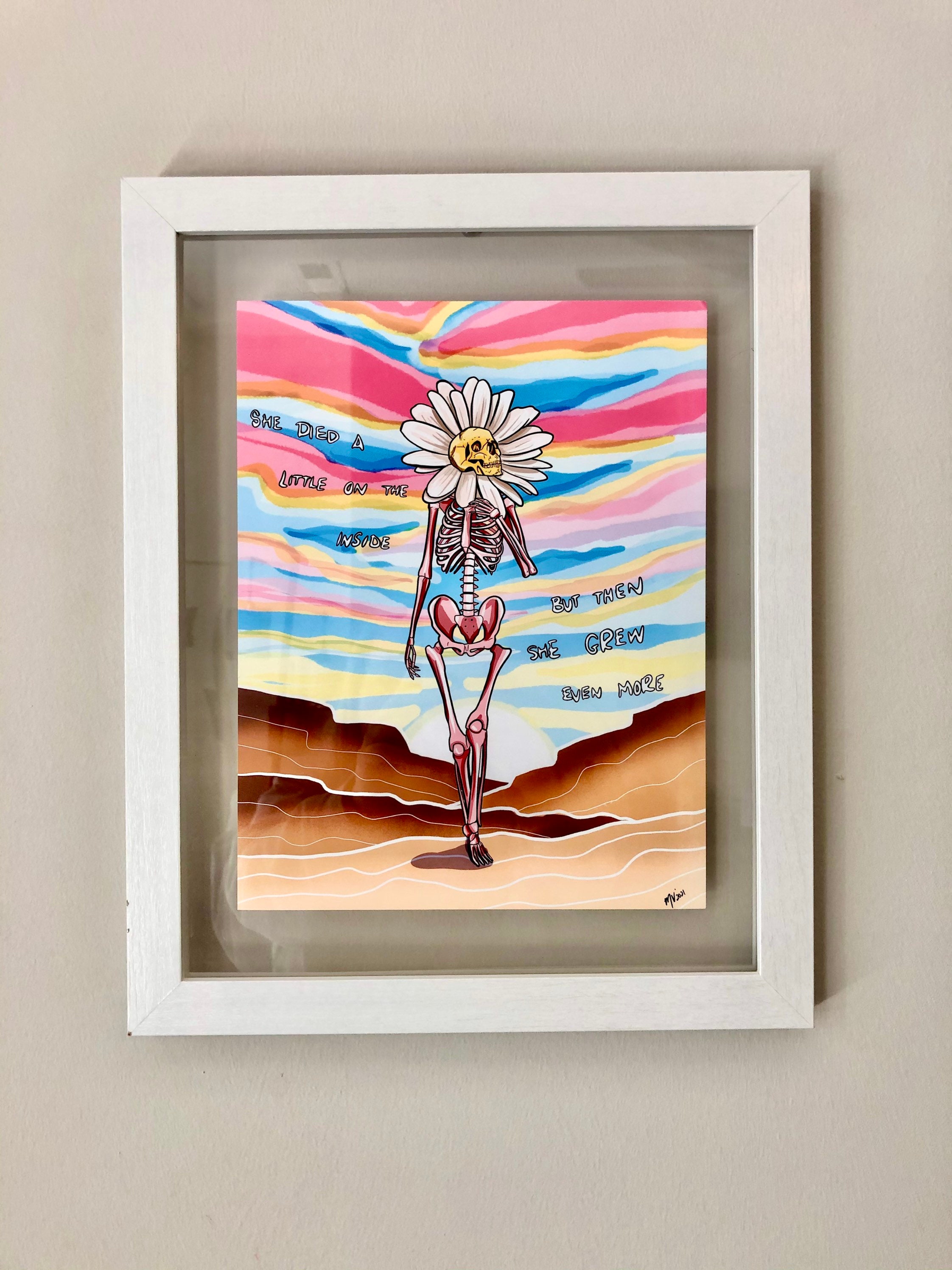 Funky Inspirational Skeleton Print - Etsy