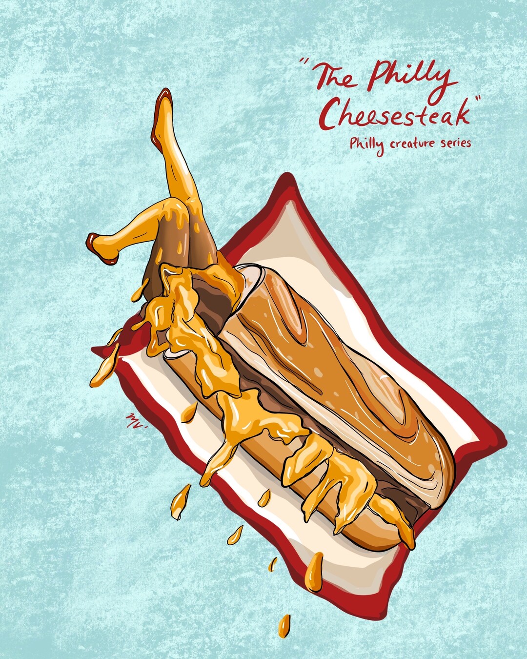Philly Cheesesteak Print - Etsy
