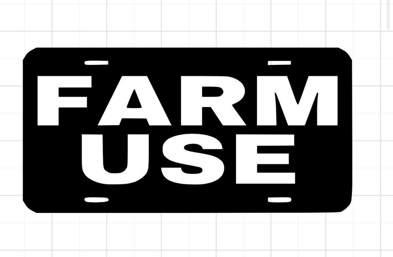 Farm Use License Plate - Etsy