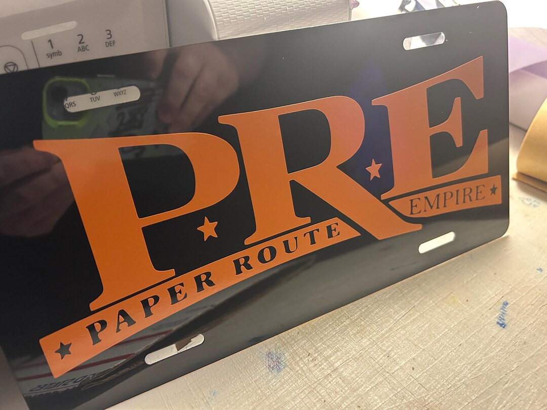 PRE License Plates Paper Route Empire - Etsy