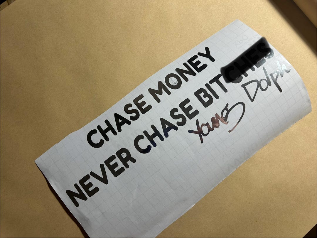 Chase Money Over Chase B***** Vinyl Car Decal- / Young Dolph - Etsy