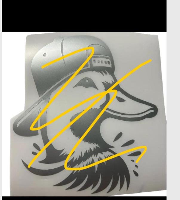 Duck Backwards Hat Decal - Etsy