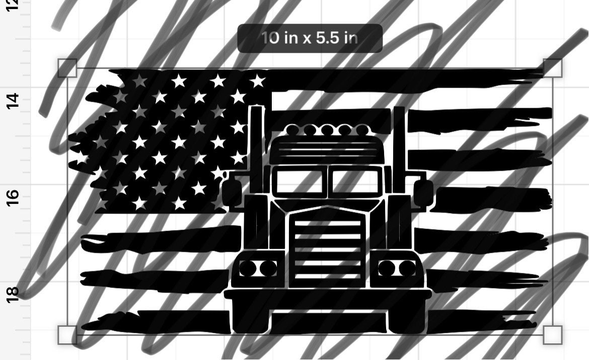 Semi Truck Flag Decal - Etsy