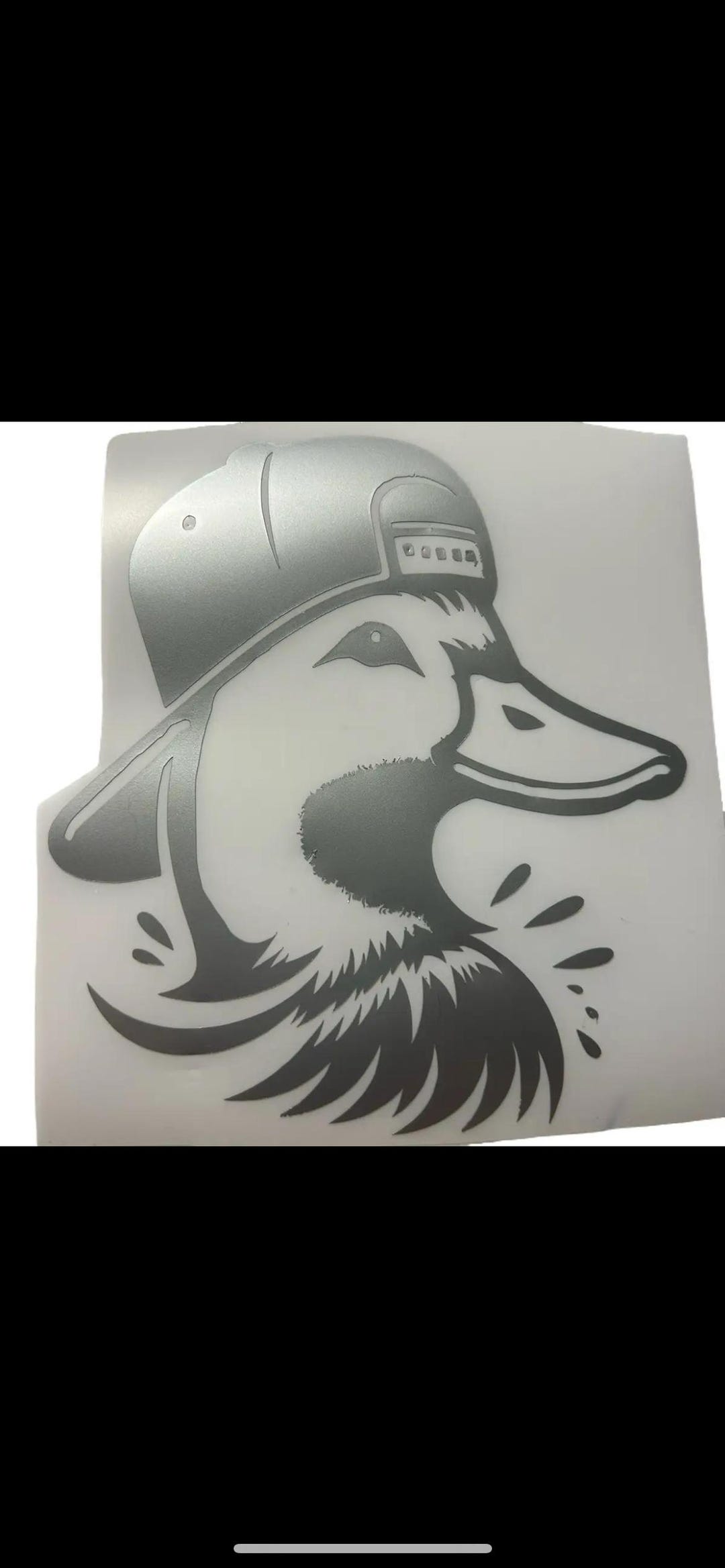 Duck Backwards Hat Decal - Etsy