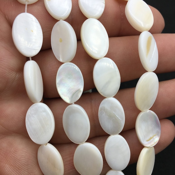 Flat Pearl Beads - Etsy