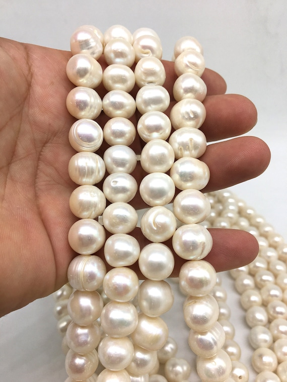10 12mm Ivory White Potato Baroque Pearls Freshwater Pearl Beads Loose Pearls Freshwater Potato Pearls Barley Shape Rice Pearls OTTI70 Etsy