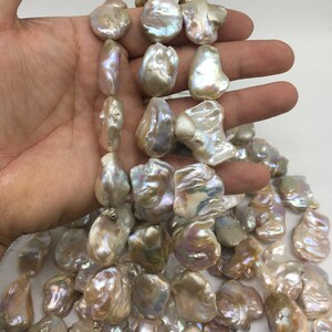 Unique Huge Fire Flameball Baroque Pearl, Natural White Cultured ...
