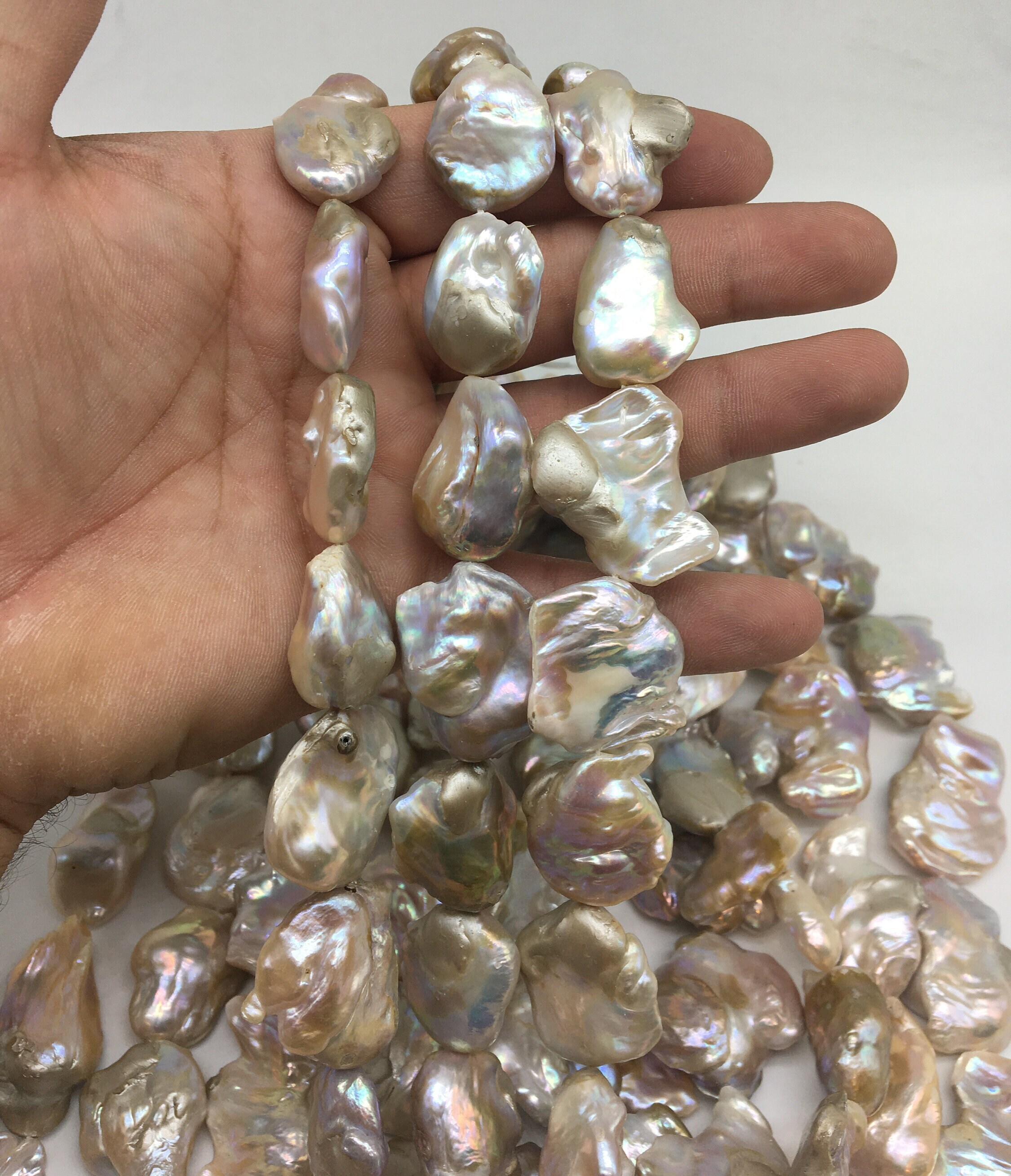 Unique Huge Fire Flameball Baroque Pearl Natural White - Etsy