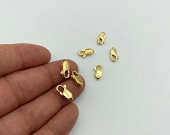 Real Gold Plated Brass Parrot Clasp 18K Gold Plated Brass Lobster Claw ...