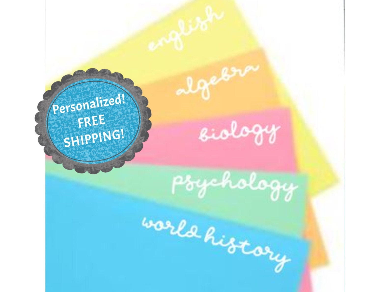 Subject Stickers - Set of 5|binder Labels, Binder Decals, Binder ...