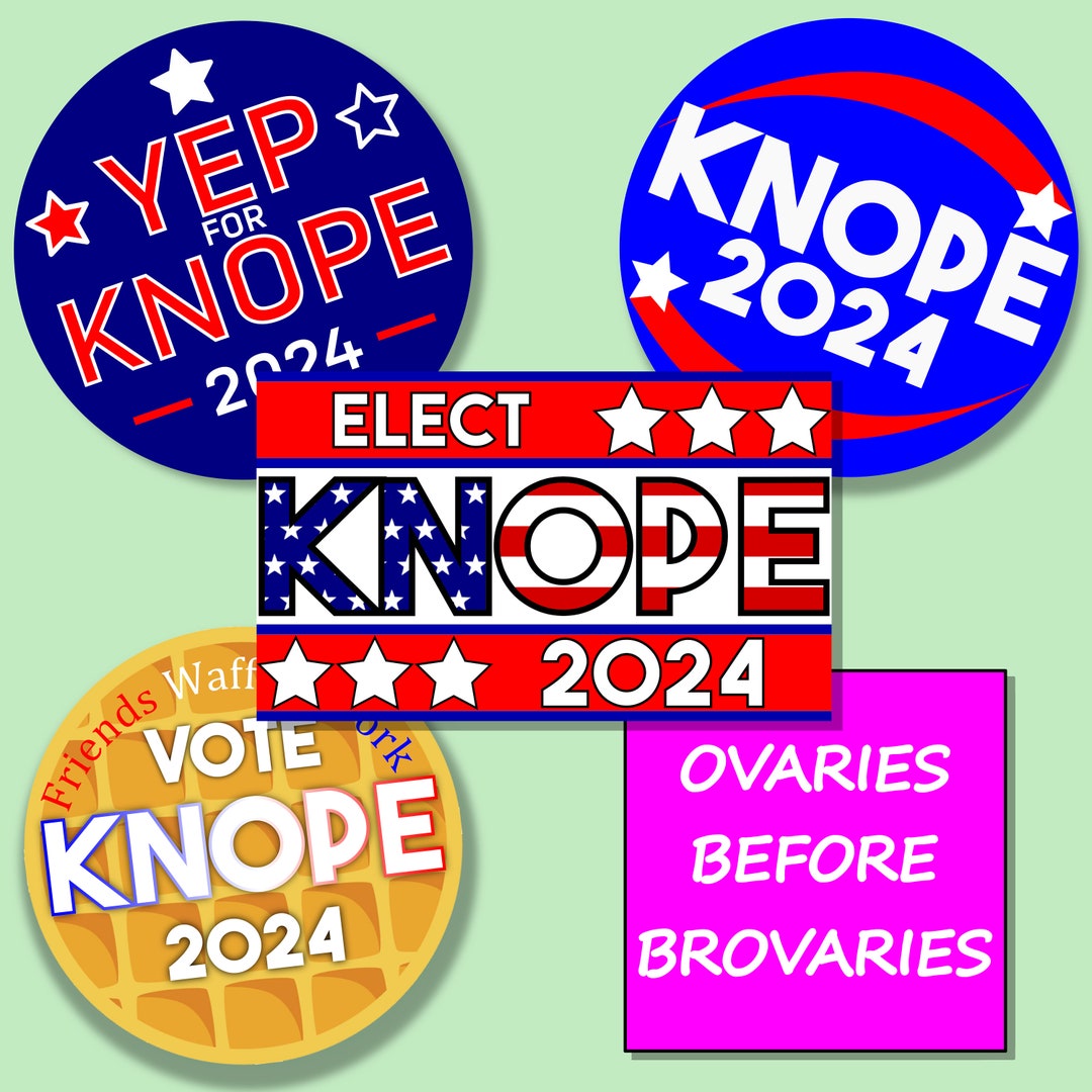 Knope 5 Sticker Bundle, Knope 2024 Circle Sticker, Leslie Knope for ...