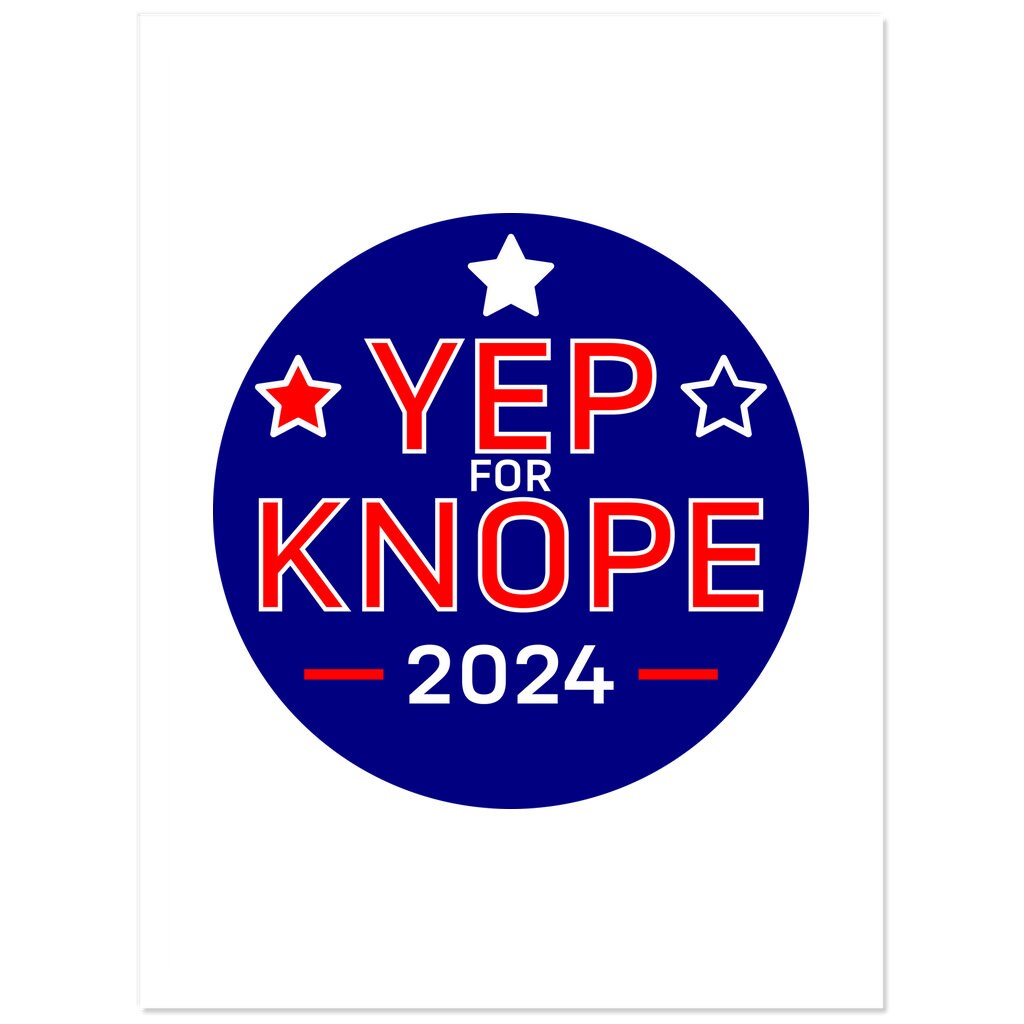 Yep For Knope, Knope 2024 Circle Sticker, Leslie Knope For President ...