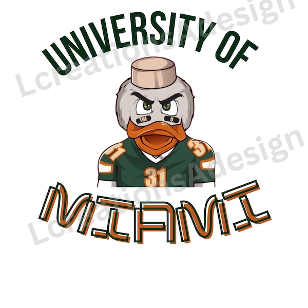 University of Miami Logo - Etsy