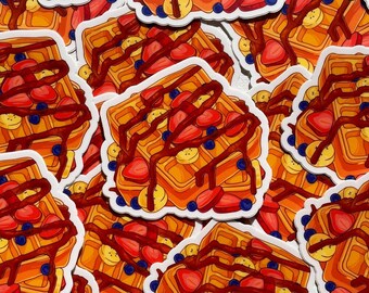 Waffle Sticker - Etsy