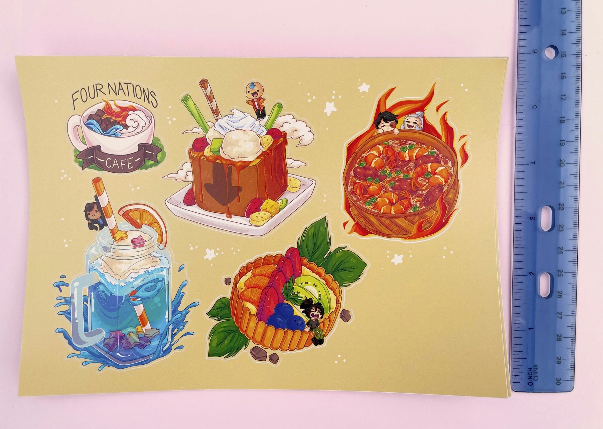 ATLA Food Sticker Sheet | Etsy