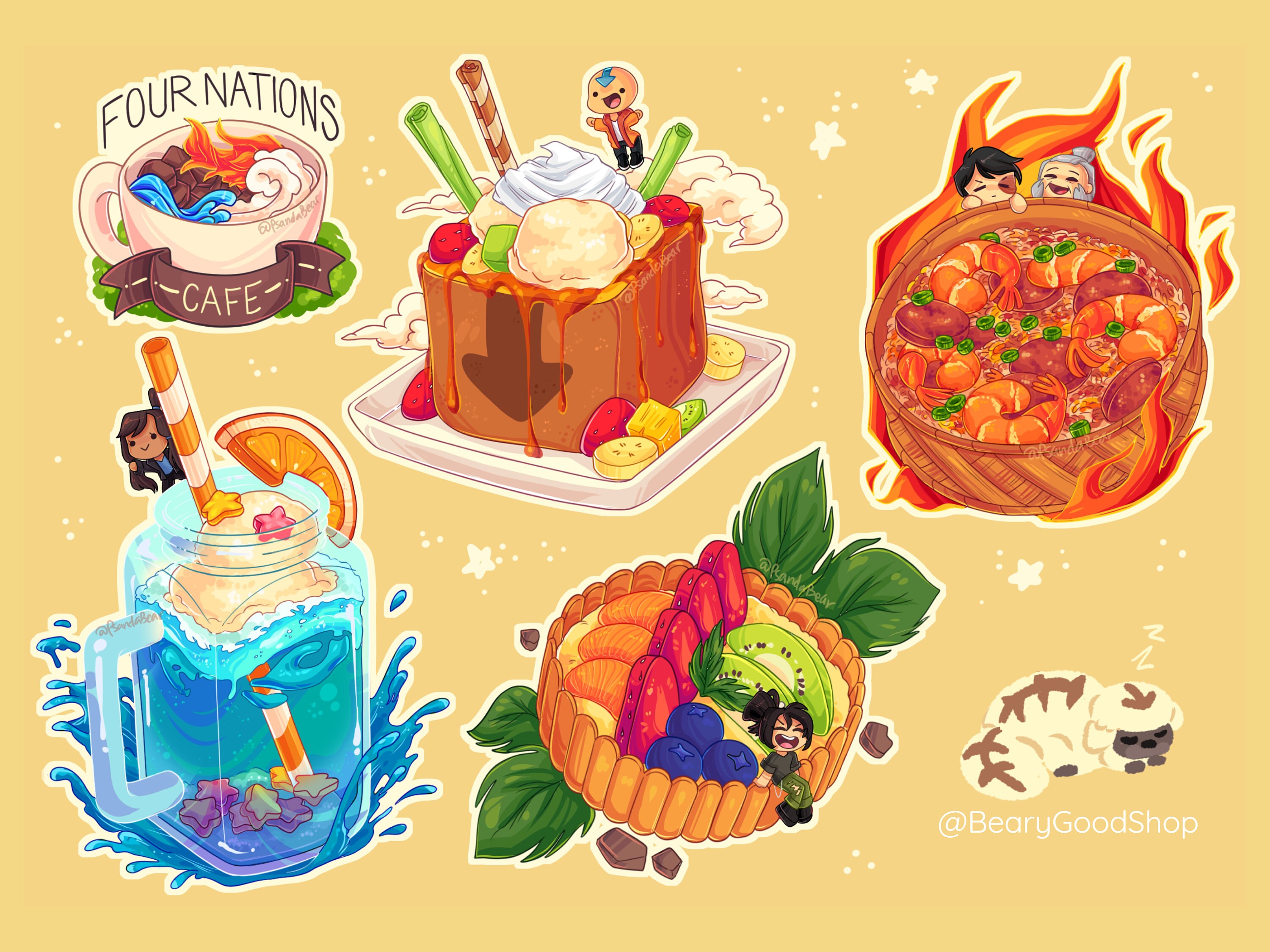 ATLA Food Sticker Sheet | Etsy