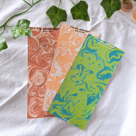 Tie-dye Swirl Alphabet Sticker Sheets | Etsy