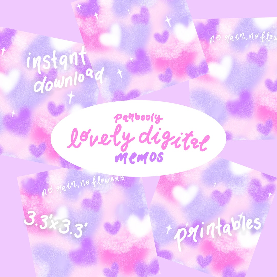 Lovely Pink Digital Memo Printables - Etsy