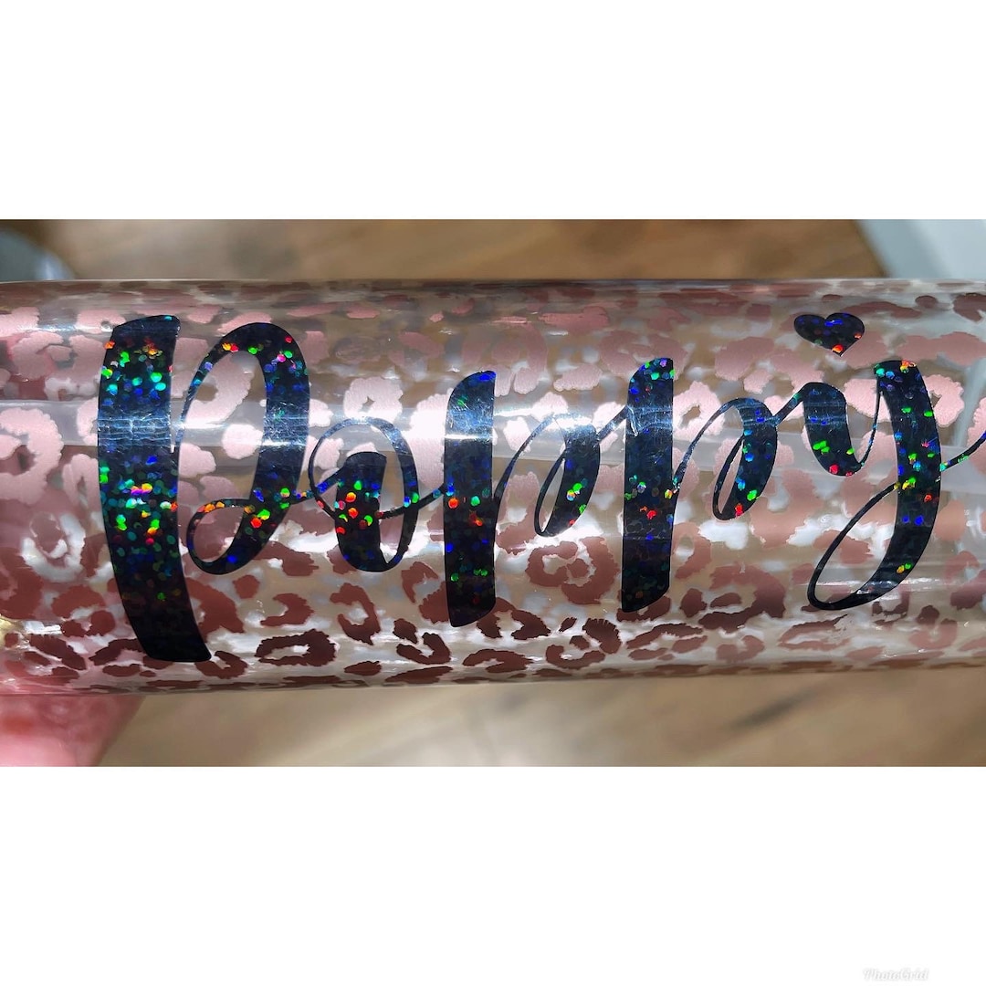 Label Sticker Black Sparkle Glitter Rainbow Holographic Perfect for ...