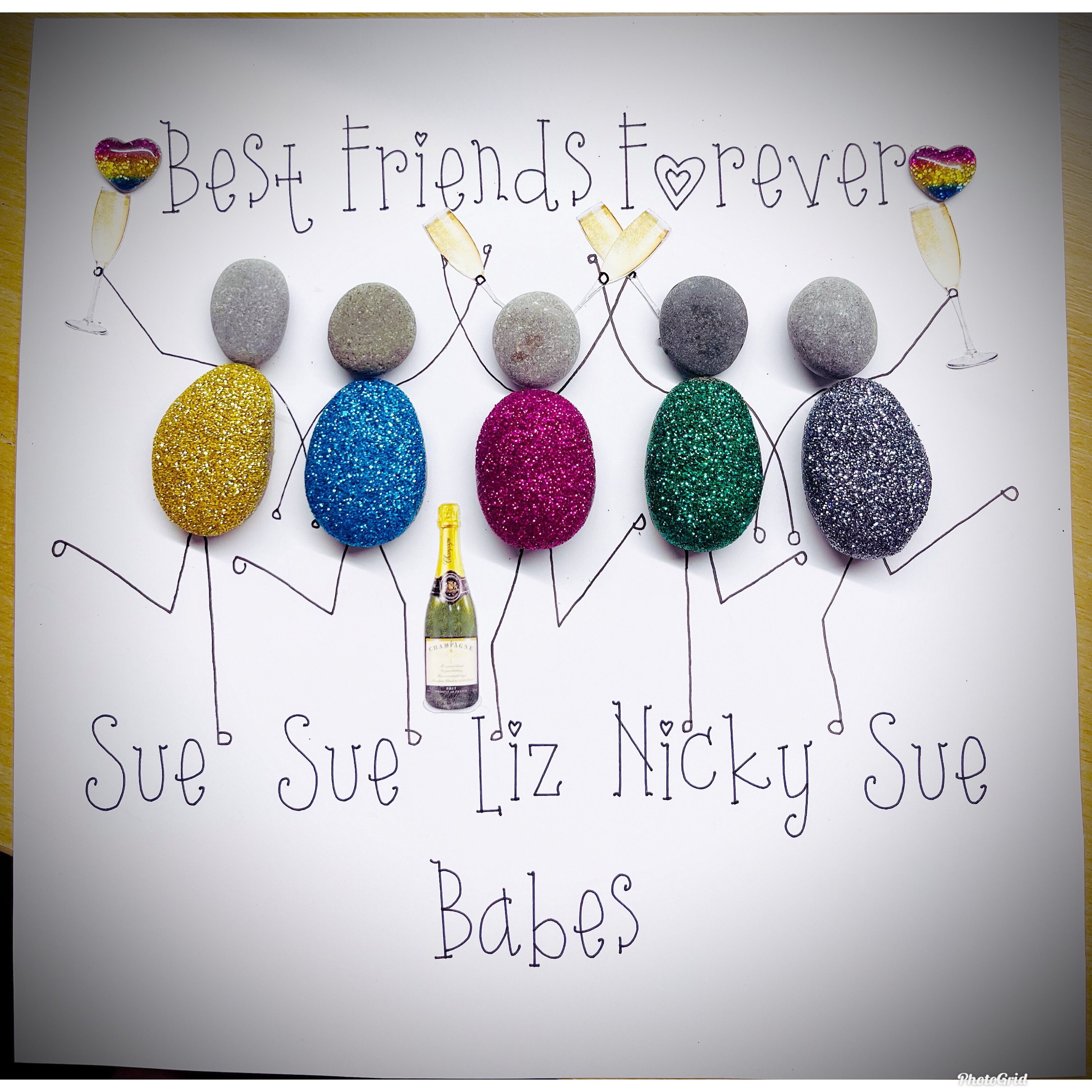 Best Friends Frame, Pebble People, Box Frame - Etsy UK