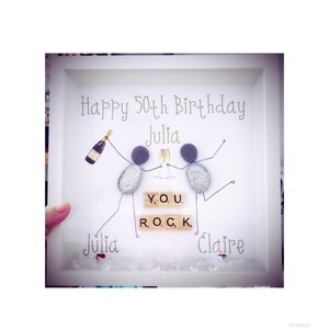 Best Friend, Bestie Frame Pebble Art ‘bestie My Rock’ Pebble, Stone ...