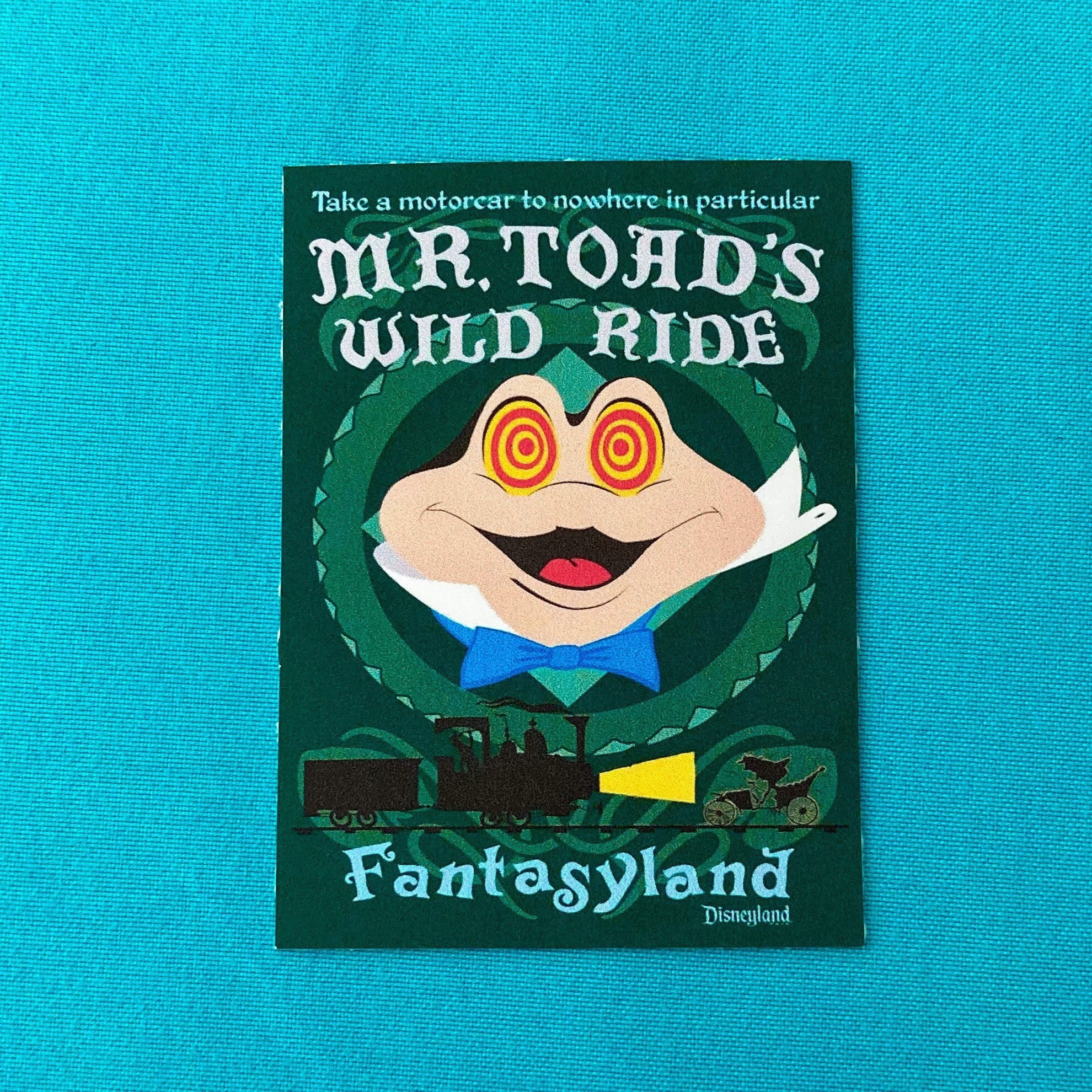 Vintage Mr. Toads Wild Ride Disney Poster Sticker Disney | Etsy Canada