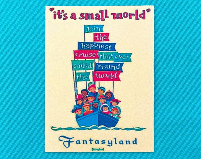 Vintage It's a Small World Disney Poster Sticker Disney Sticker It's a ...