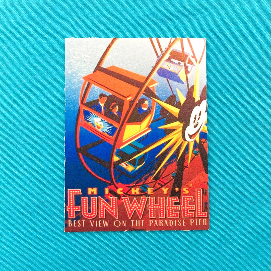 Vintage Mickey's Fun Wheel Poster Sticker Disney Stickers Mickey's Fun ...