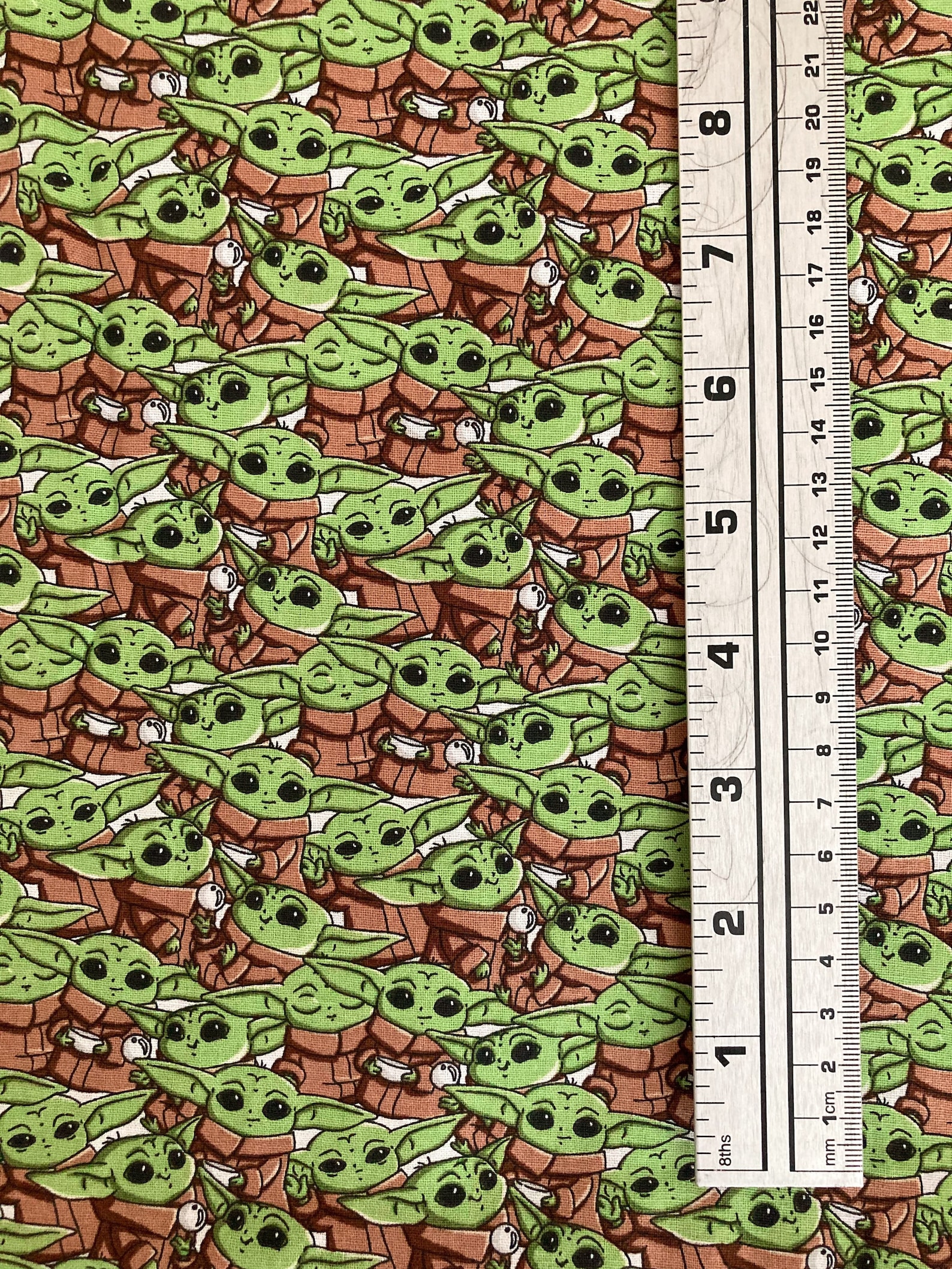 Baby Yoda Star Wars Cotton Fabric by the Half Yard - Etsy