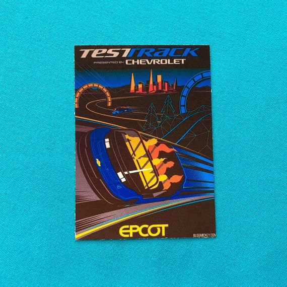 Vintage Test Track Disney Poster Sticker Disney Stickers | Etsy