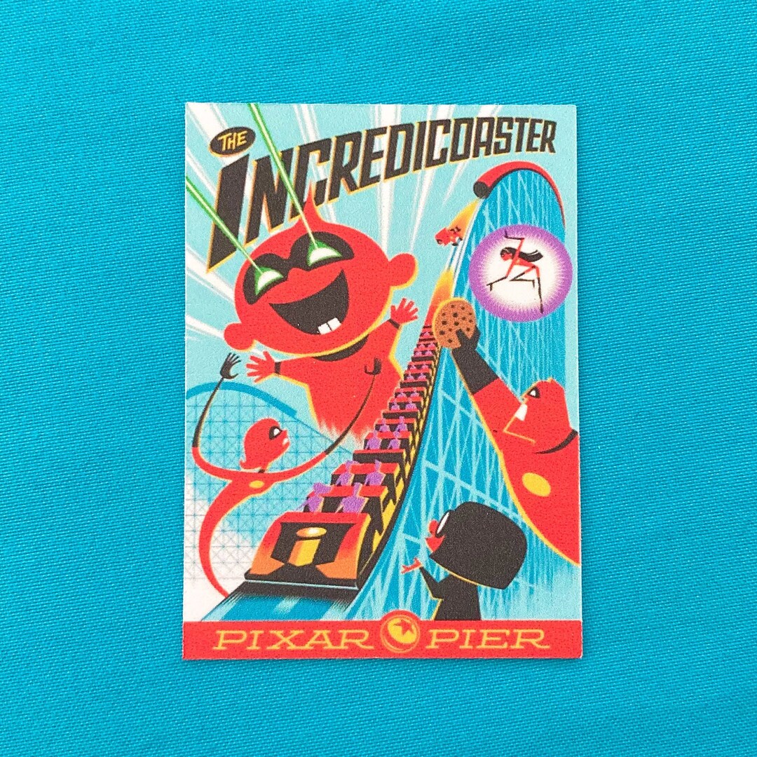 Vintage Incredicoaster Disney Poster Sticker | Disney Stickers ...