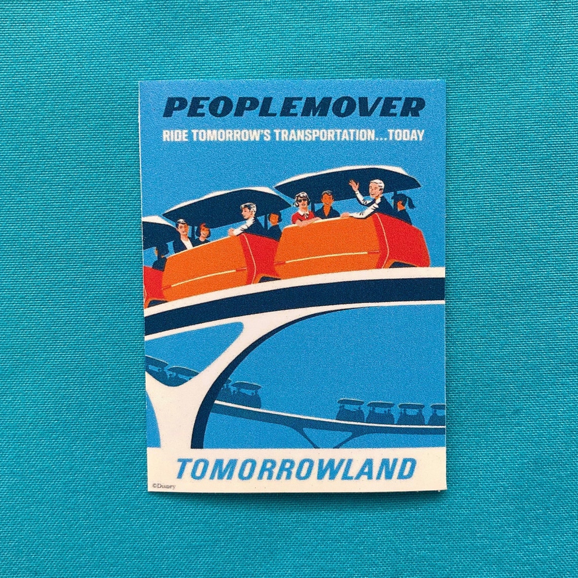 Vintage Peoplemover Disney Poster Sticker Disney Stickers - Etsy