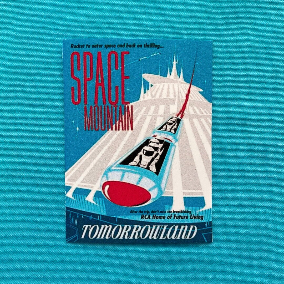Vintage Space Mountain Disney Poster Sticker | Disney Stickers | Space ...