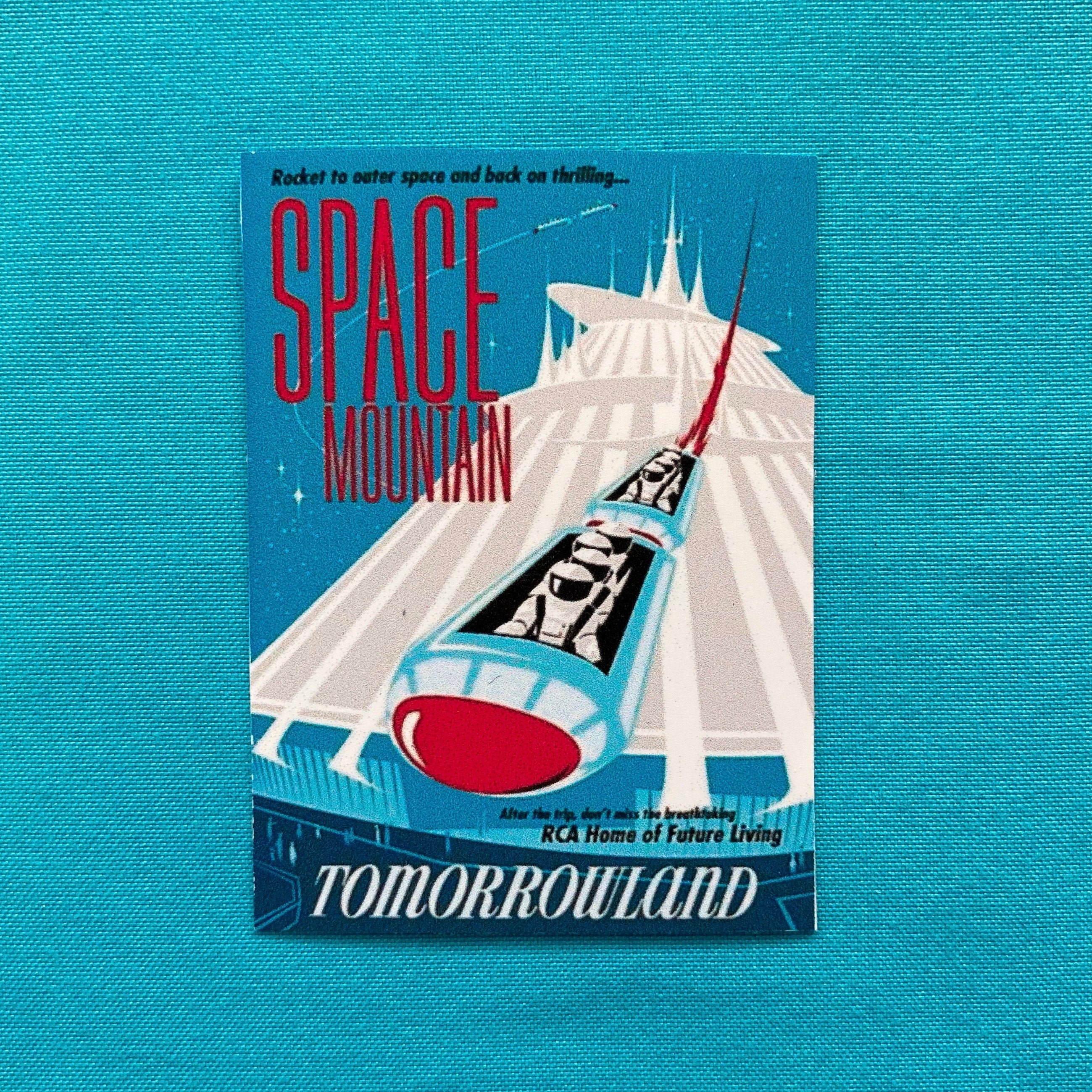 Vintage Space Mountain Disney Poster Sticker | Disney Stickers | Space ...