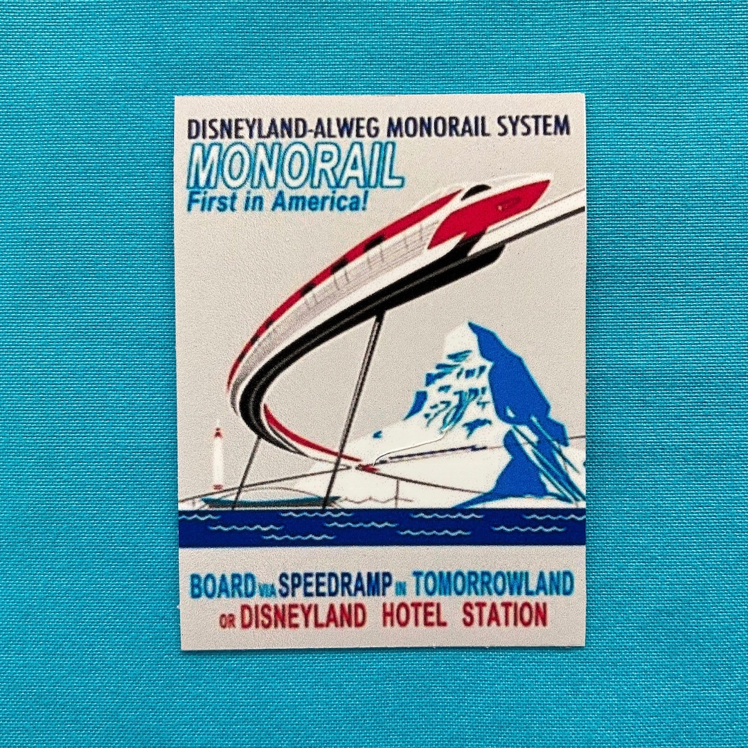 Vintage Monorail Disney Poster Sticker Disney Stickers Disney Monorail ...