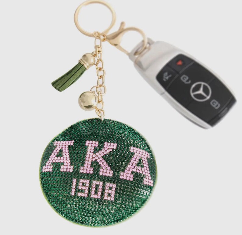 AKA Alpha Kappa Alpha Pink and Green Soroity Keychain - Etsy
