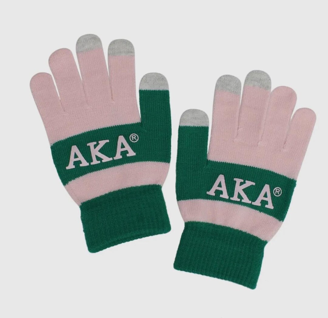 AKA Alpha Kappa Sorority Pink Finger Touch and Grip Gloves (one Size ...
