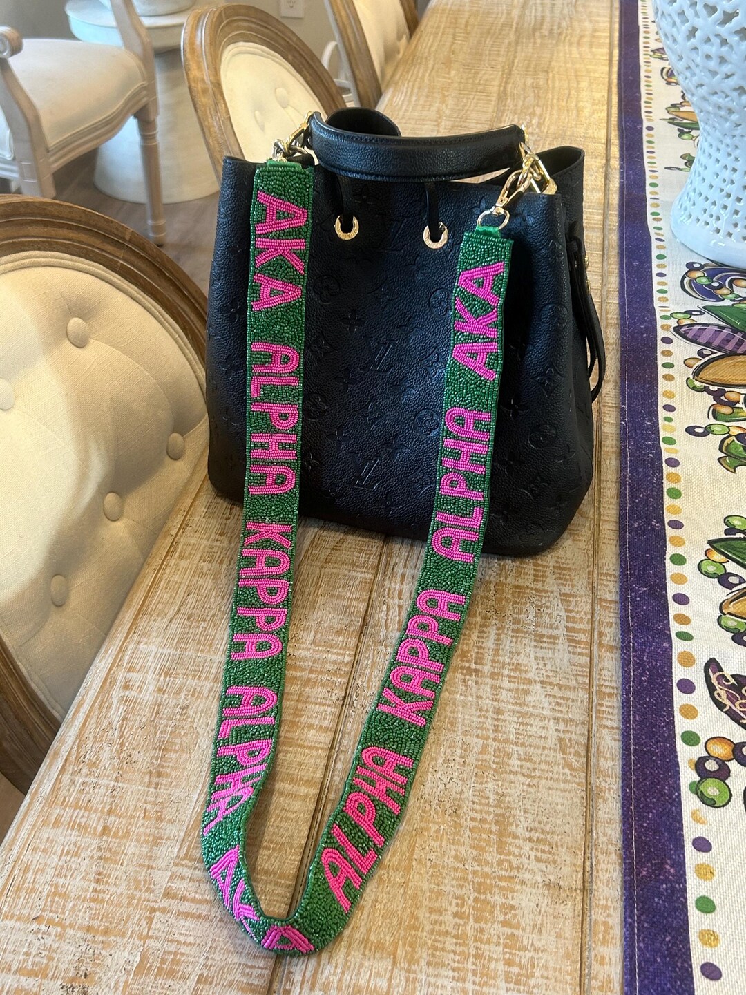 Alpha Kappa Alpha AKA Sorority Beaded Purse Strap - Etsy