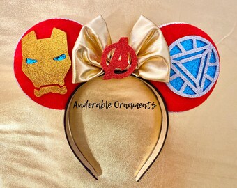 Iron Man Mickey Ears - Etsy