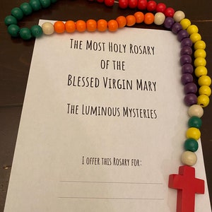 Rosary Activity Booklet: Luminous Mysteries Printable Coloring Page ...