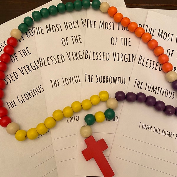 Rosary Kids Activity - Etsy