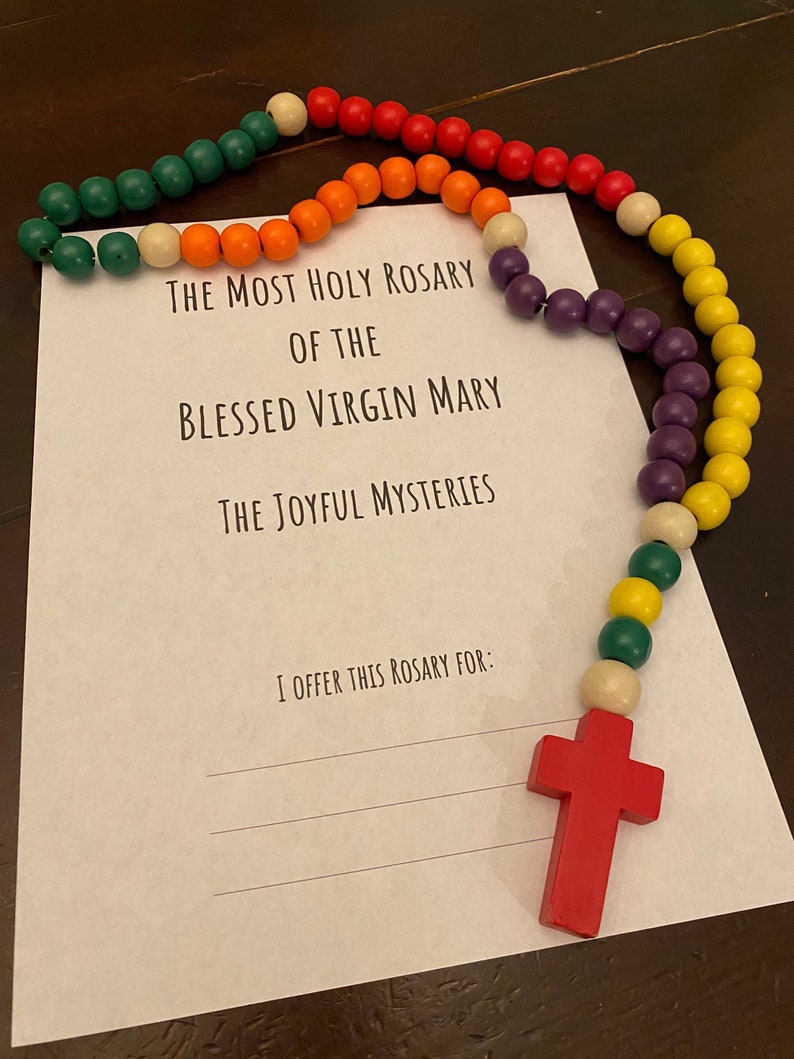 Rosary Activity Booklet: Joyful Mysteries Printable Coloring Page Sheet ...