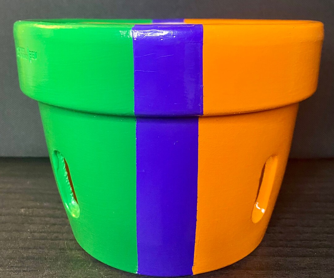 Orchid Pot L Oasis Split Terra-cotta Pot L Flower Pot L Clay Pot L Hand ...